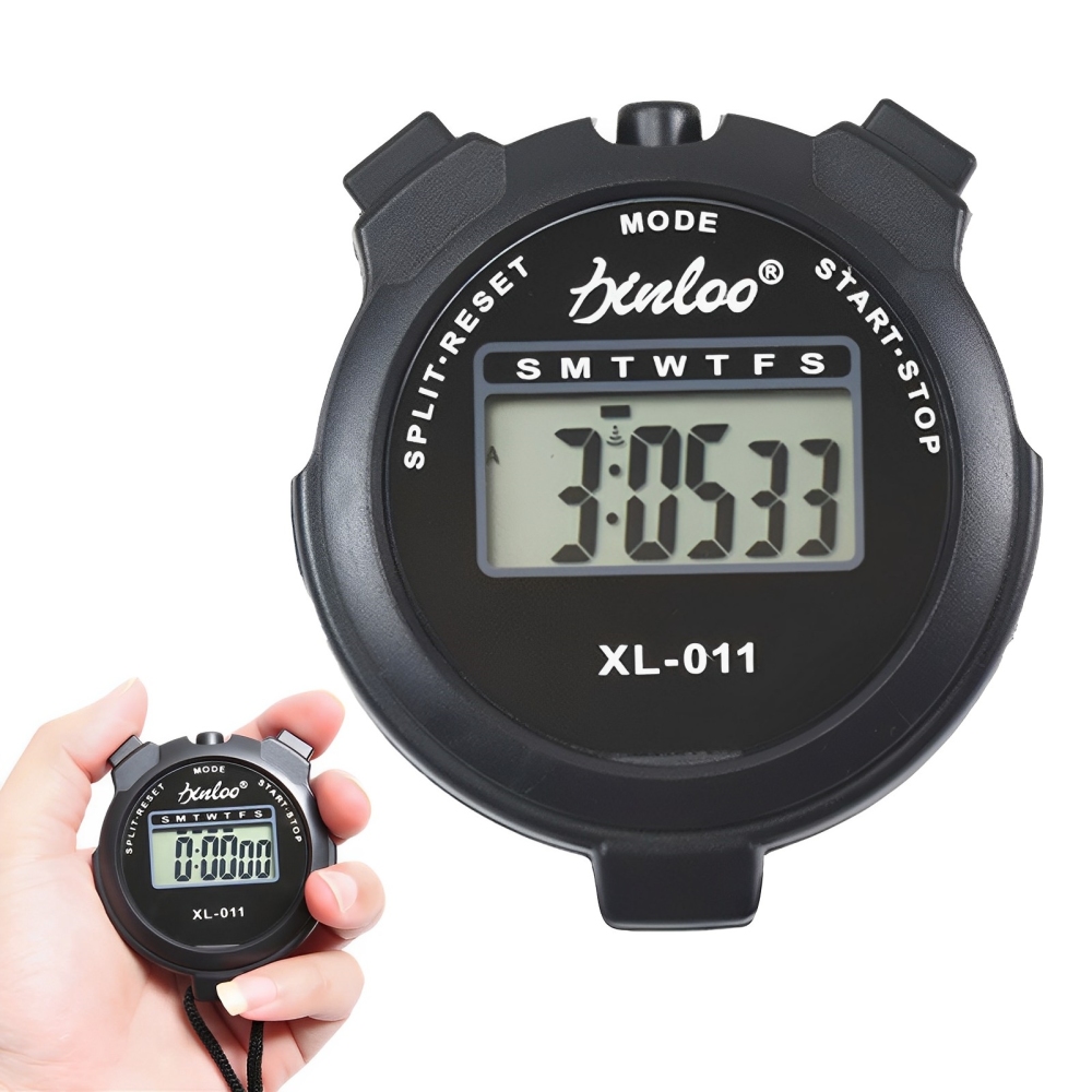 Digital LCD Sports Stopwatch Countdown Timer Counter | Handheld